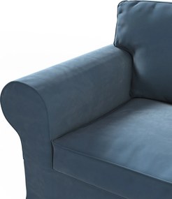 Potah na křeslo IKEA Ektorp barva modrá látka lesklé, sametová