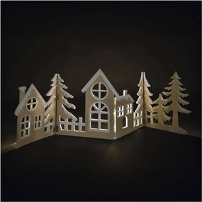 EMOS LED dřevěná vesnička 60cm DCWW41