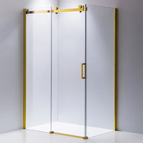 BPS-koupelny Obdélníkový sprchový kout HYD-OK15 100x80 zlatá/transparent