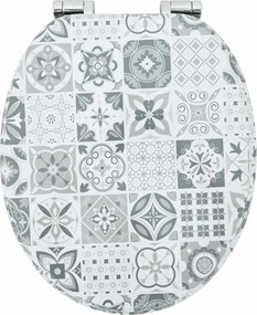 Toaletní sedátko s tlumeným zavíráním 2 ks Modro-bílá porcelán 3414540