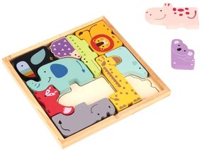 Dřevěné puzzle se zvířátky + Slevový kód -20 %