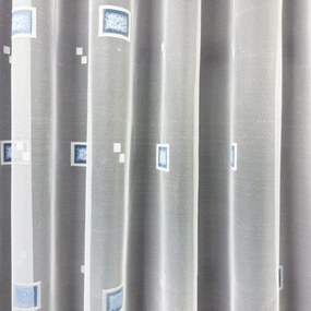 Ervi žakárová záclona 24135 modrá kostka, metráž