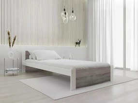 Postel IKAROS 80 x 200 cm, bílá/dub lanýž Matrace: Matrace Coco Maxi 20 cm, Rošt: Bez roštu