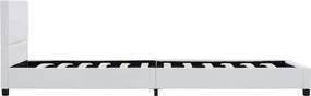 Rám postele bílý umělá kůže 90 x 200 cm 284762