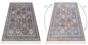Moderní koberec BELLE BG60A hnědý / růžový střapce velikost 120x170 cm | krásné koberce cz