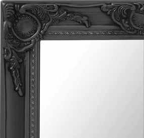 Nástěnné zrcadlo barokní styl 60 x 60 cm černé 320335