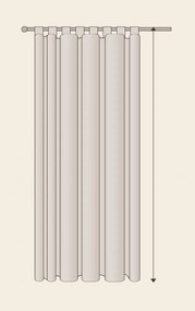 Venkovní zahradní závěs s poutky TRENDY GARDEN světle krémová, různé rozměry (cena za 1 kus) MyBestHome Rozměr: 155x220 cm