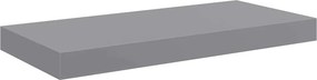Plovoucí nástěnné police 4 ks šedé 50 x 23,5 x 3,8 cm MDF 323852