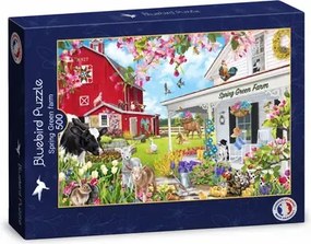BLUEBIRD Puzzle Farma Spring Green / 500 dílků / 47,8 x 34,2 cm