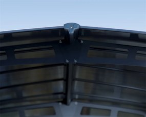 Palram - Canopia Arcadia 5000 antracit Hliníkový přístřešek na auto s obloukovou střechou z polykarbonátu, 5,0 x 3,5 m