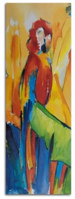 Obraz na plátně Barevní papoušci Ptáci - 50x150 cm