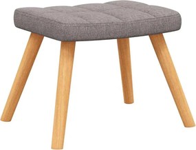 Relaxační křeslo se stoličkou taupe textil 327939