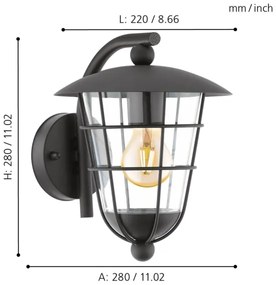 Eglo 94841 - LED Venkovní svítidlo PULFERO 1xE27/8,5W/230V IP44
