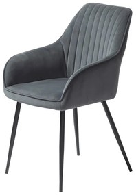 Designová židle Jadwiga tmavě šedý samet