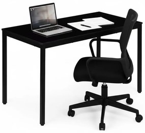 Kuchyňský stůl černý 120 x 60 cm - univerzální stůl pro 4-5 osob