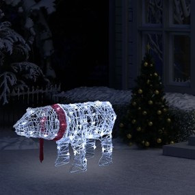 Medvěd světelná vánoční dekorace 45 LED 71 x 20 x 38 cm akryl - Default Title