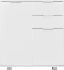 Příborník bílý s vysokým leskem 71x35x80 cm kompozitní dřevo 283715