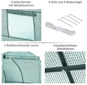 PEPU Skleník fóliovník s obloukovou střechou pro pěstování rostlin  245 x 200 x 198 cm