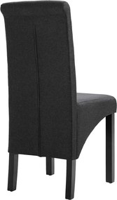 Jídelní židle 4 ks tmavě šedé textil 276965