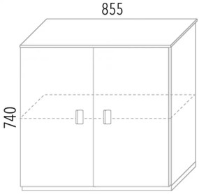 Domestav - DOMINO Skříň k patrové posteli 2 dvířková hloubka 306 buk cink, mořený