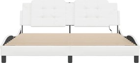 Rám postele s LED bez matrace Zadar bílý 180 x 200 cm 3214125