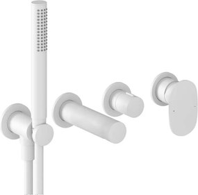 Ravak Spring - Podomítková baterie SG 068.10WHM.O3+S, pro 3 spotřebiče, s tělesem, matná bílá X070577