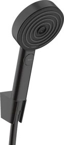 Hansgrohe Pulsify Select S, sada se sprchovým držákem 105 3jet Relaxation se sprchovou hadicí 1250 mm, matná černá, HAN-24302670