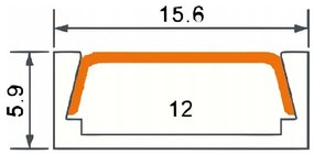 ECOLIGHT LED hliníkový profil 2m pro povrchovou montáž - SADA