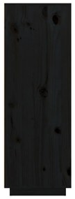 Skříň highboard černá 89x40x116,5 cm masivní borové dřevo,  818219