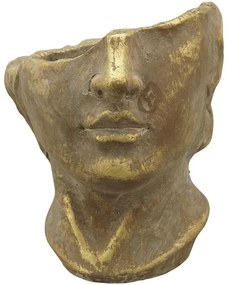 Bronzovo - hnědý antik květináč dívka Bronie - 20*20*25 cm