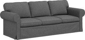 Set pohovek 2 ks Tmavě šedá textil 3407575