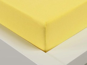 XPOSE® Jersey prostěradlo Exclusive - žluté 180x200 cm