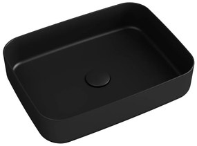 Sapho, INFINITY RECTANGLE keramické umyvadlo na desku, 50x36 cm, černá, 10NF65050-2N