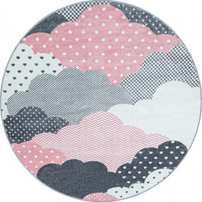 Ayyildiz koberce Dětský kusový koberec Bambi 820 pink kruh ROZMĚR: 160x160 (průměr) kruh