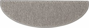 Samolepicí nášlapy na schody sisal 15 ks 65x21x4 cm stříbrné 326871