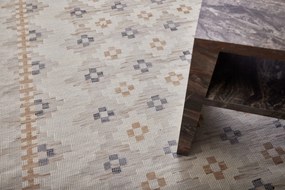 Diamond Carpets India, Ručně vázaný kusový koberec Sultan DESP P87 Ivory White Gold, 80x150, béžová, vícebarevná, chodba / předsíň