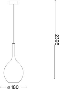 Ideal Lux - Lustr na lanku KALIQUE 1xE27/42W/230V pr. 18 cm kouřová béžová