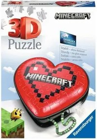 Ravensburger 3D Puzzle Srdce Minecraft / 54 dílů / od 8 let