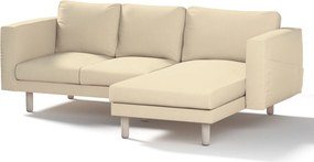 Potah na pohovku IKEA Norsborg 3-místná se šezlongem barva krémová látka lesklé, pletený vzor