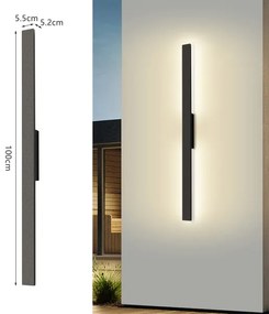 Brilagi - LED Venkovní nástěnné svítidlo LUNA LED/24W/230V 3000K IP65 černá