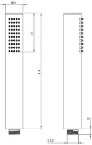 Deante Silia, 4-otvorová vanová baterie pod omítku se sprchovou soupravou, grafitová, DEA-BQS_D18P
