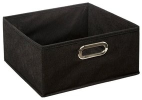 Úložný box, textilní, černý, 31 x 15 cm, ideální na oblečení