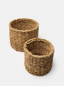 Sinsay - Sada pletených košů na ukládání 2 pack - béžová