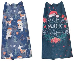 KUCHYŇSKÉ UTĚRKY MS HOME CHRISTMAS SADA 2 KS 38X60 CM VZOROVANÉ