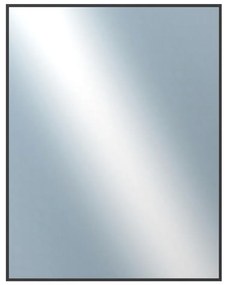 DANTIK - Zarámované zrcadlo - rozměr s rámem cca 70x90 cm z lišty Hliník černá | P03-021 (7003021)