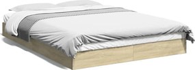 vidaXL Rám postele 140 x 200 cm kompozitní dřevo [842022] Barva: dub sonoma
