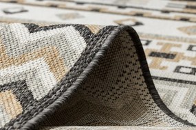 Dywany Łuszczów Kusový koberec Cooper Sisal Aztec 22218 ecru/black ROZMĚR: 140x190