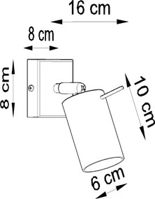 Sollux Lighting Nástěnné svítidlo RING bílé s vypínačem