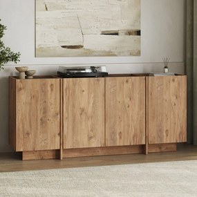 Komoda v dekoru borovice s dírou na kabely v přírodní barvě 180x80x45 cm Dorma – Kalune Design