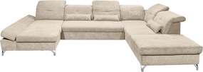 XXXLutz SEDACÍ SOUPRAVA, textil, pískové barvy MID.YOU - Rozkládací sedačky - 002220028613